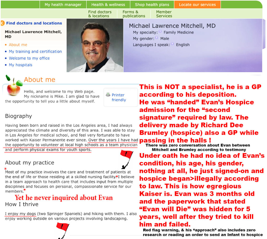 Dr. Michael Mitchell - Kaiser Kills Kids